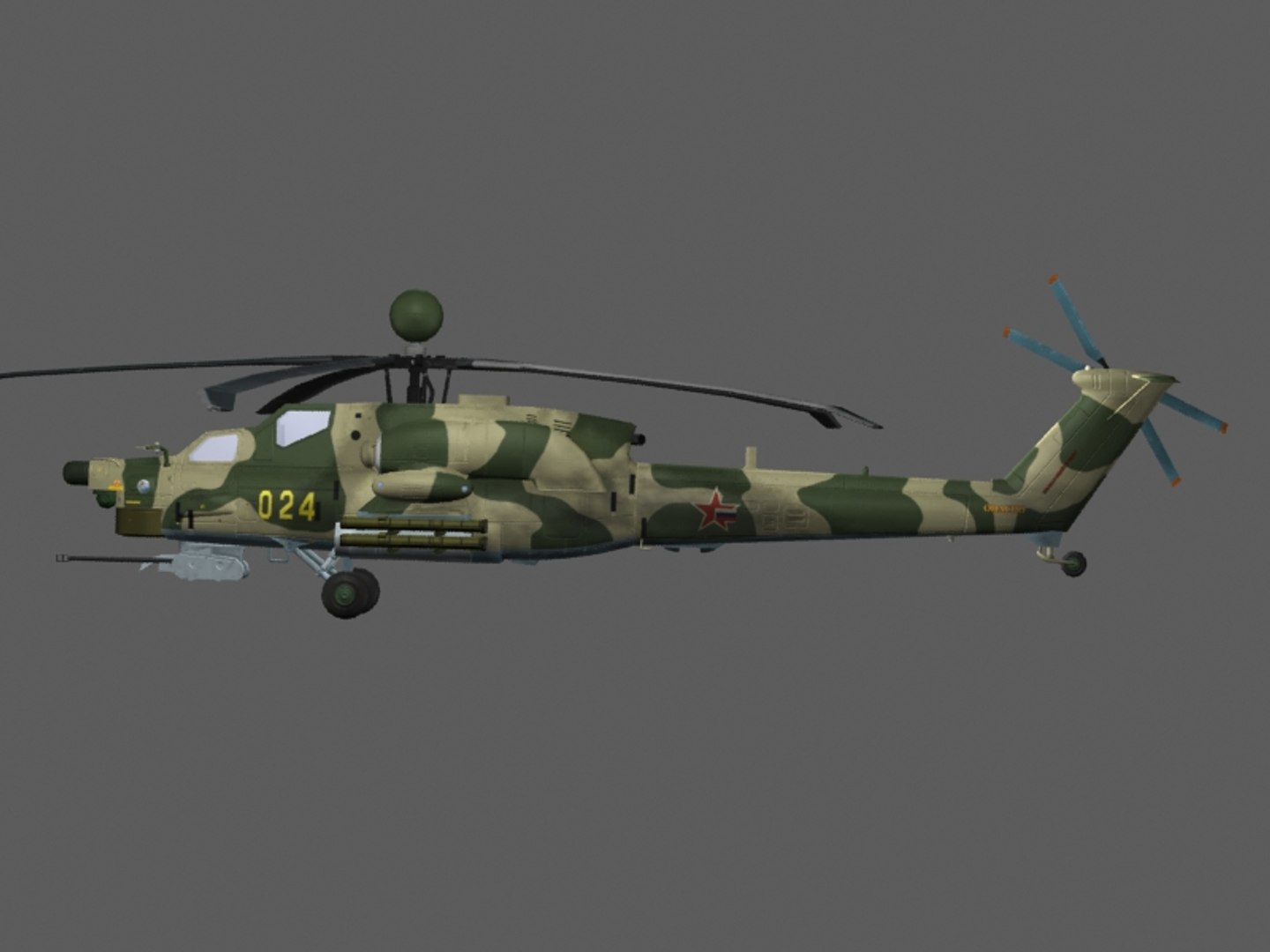 Mi-28n Gunship Russian 3d Model