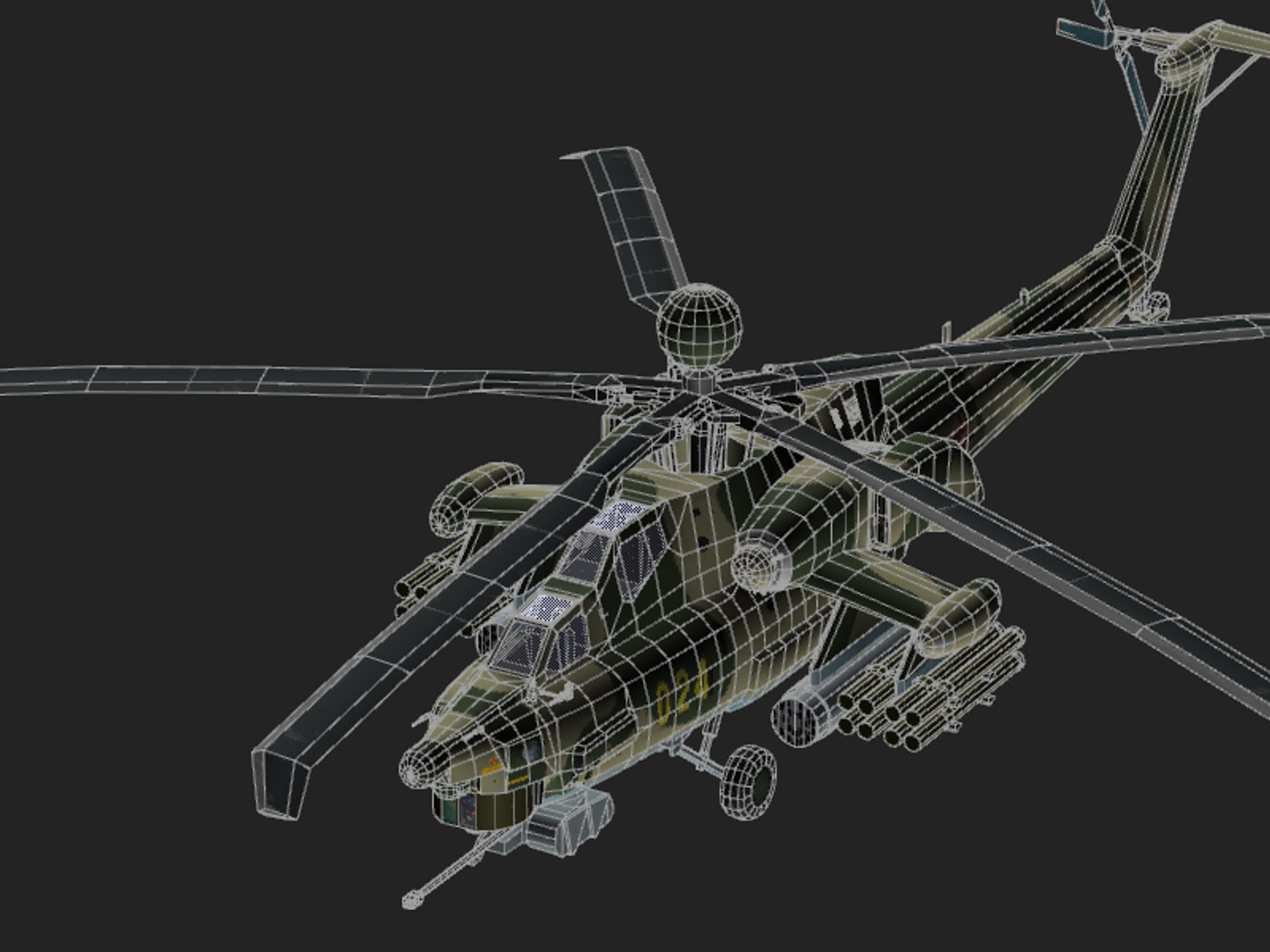 Mi-28n Gunship Russian 3d Model