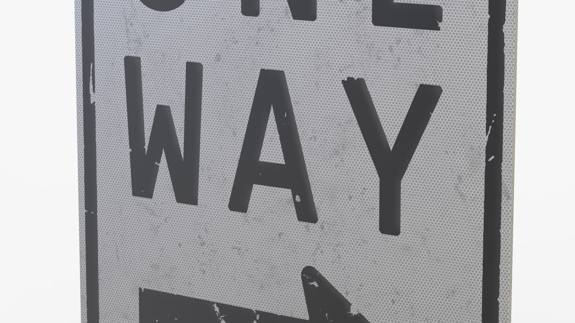 3D warning signs way v2 - TurboSquid 1528302