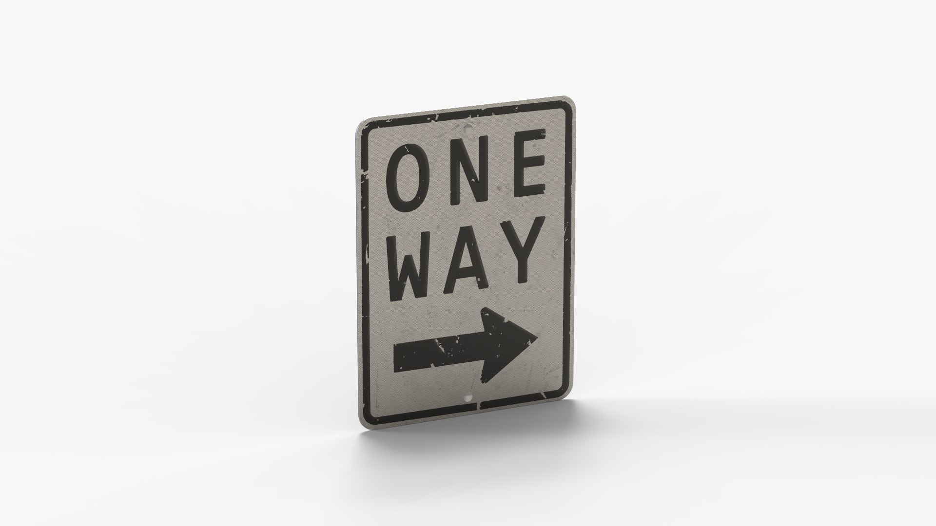 3D warning signs way v2 - TurboSquid 1528302