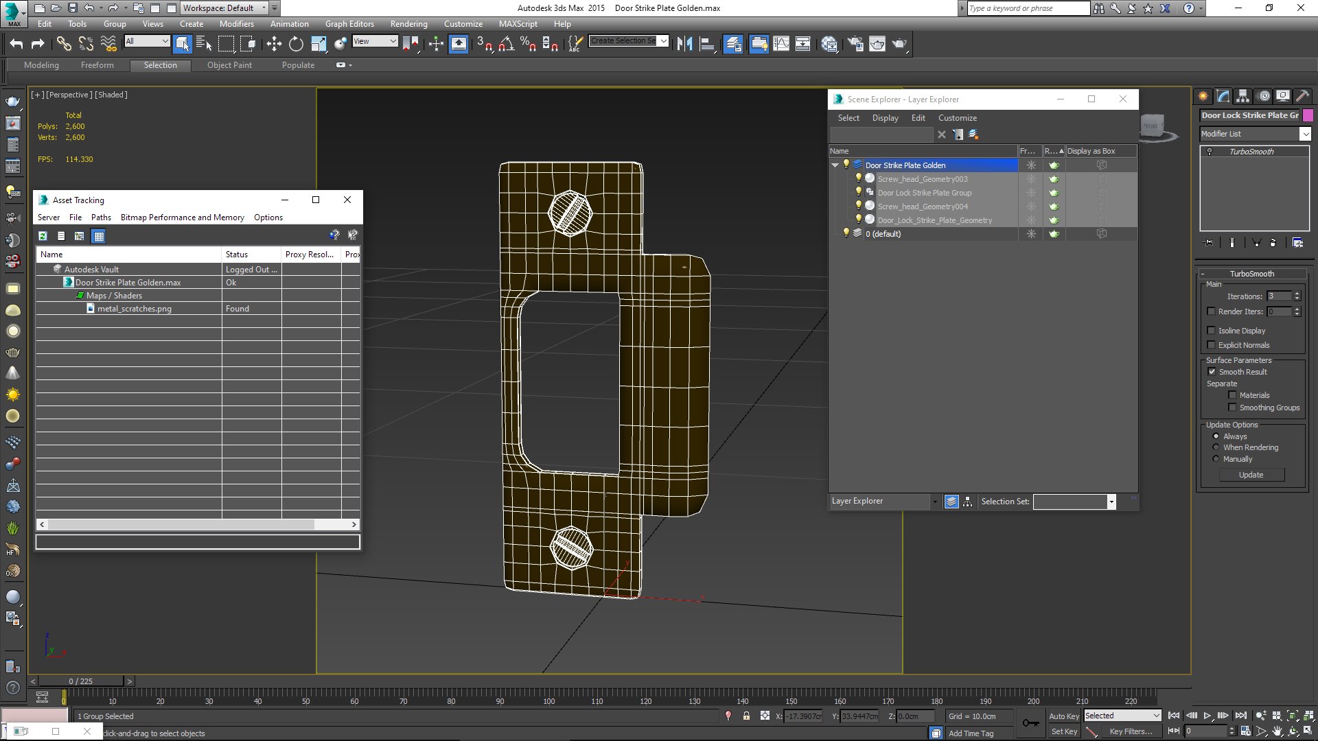 3D Strike Plate - TurboSquid 1701211