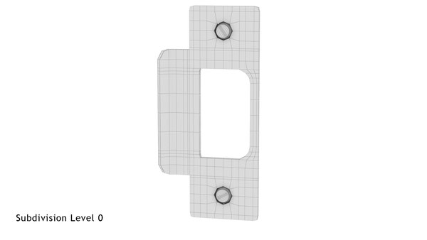 3D strike plate - TurboSquid 1701211