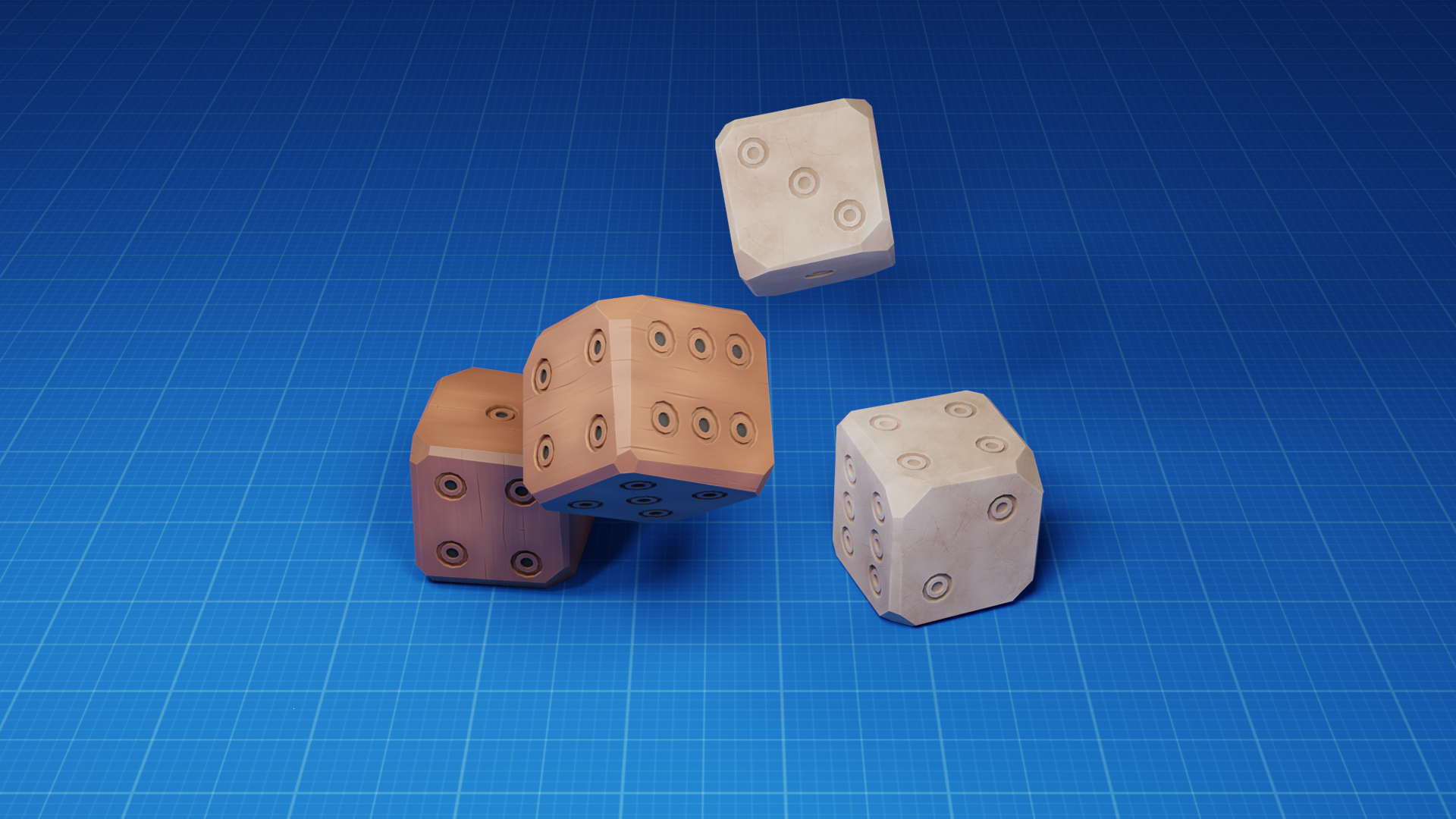 Stylised old dice bone 3D - TurboSquid 1479056
