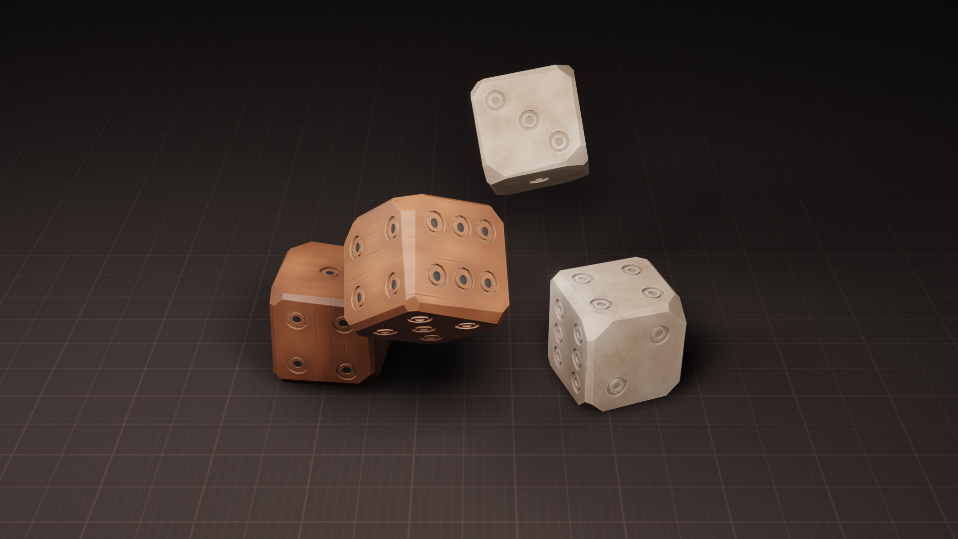 Stylised old dice bone 3D - TurboSquid 1479056