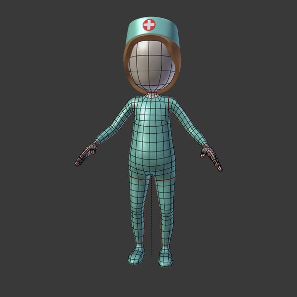 3D cartoon nurse - TurboSquid 1393941