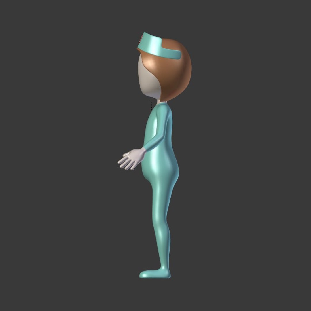 3D Cartoon Nurse - TurboSquid 1393941