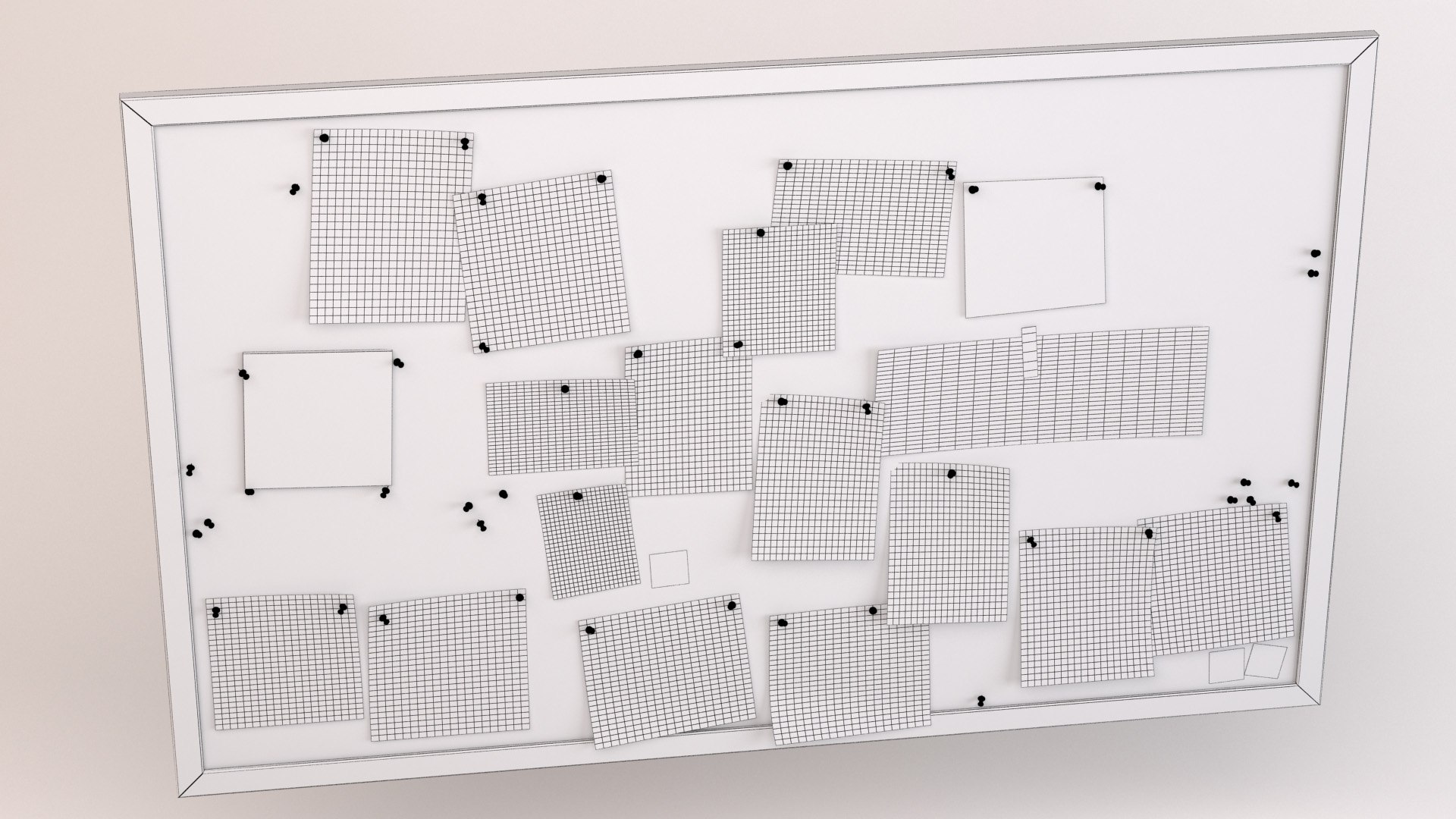 Kid s drawings pinboard model - TurboSquid 1510904