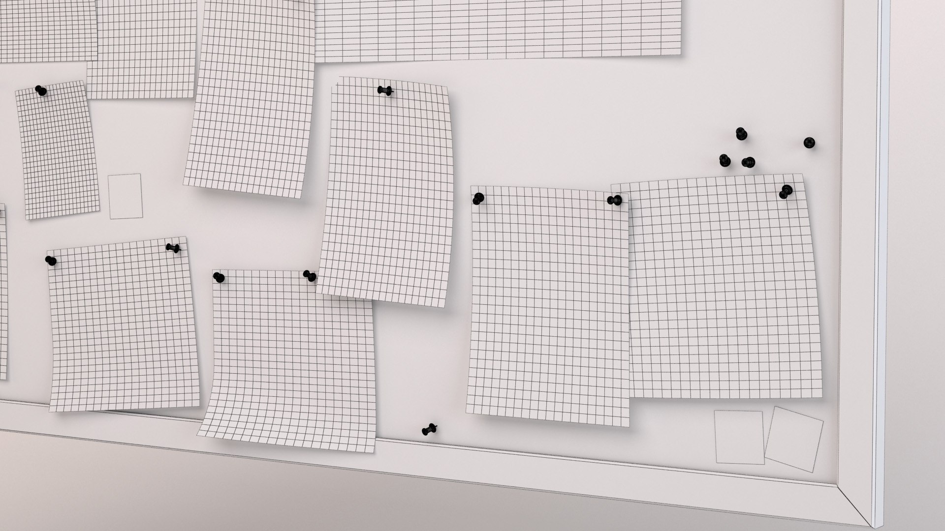 Kid S Drawings Pinboard Model - TurboSquid 1510904