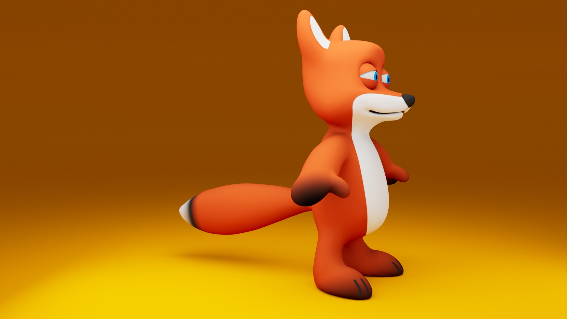 3D Cunning Stylized Cartoon Anthropomorphic Fox 3D Model - TurboSquid ...