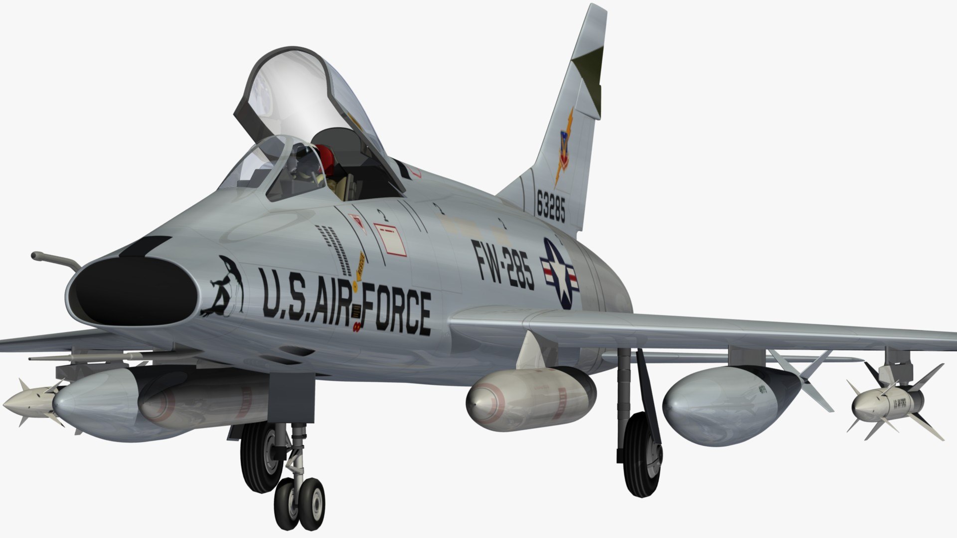 3d North American Super Sabre