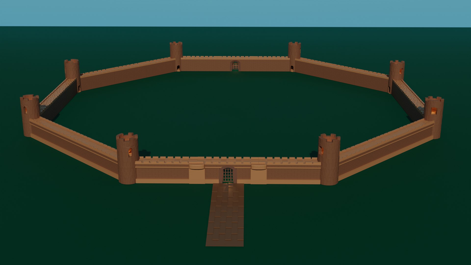 Free 3D Fantasy Castle Walls - TurboSquid 2225378