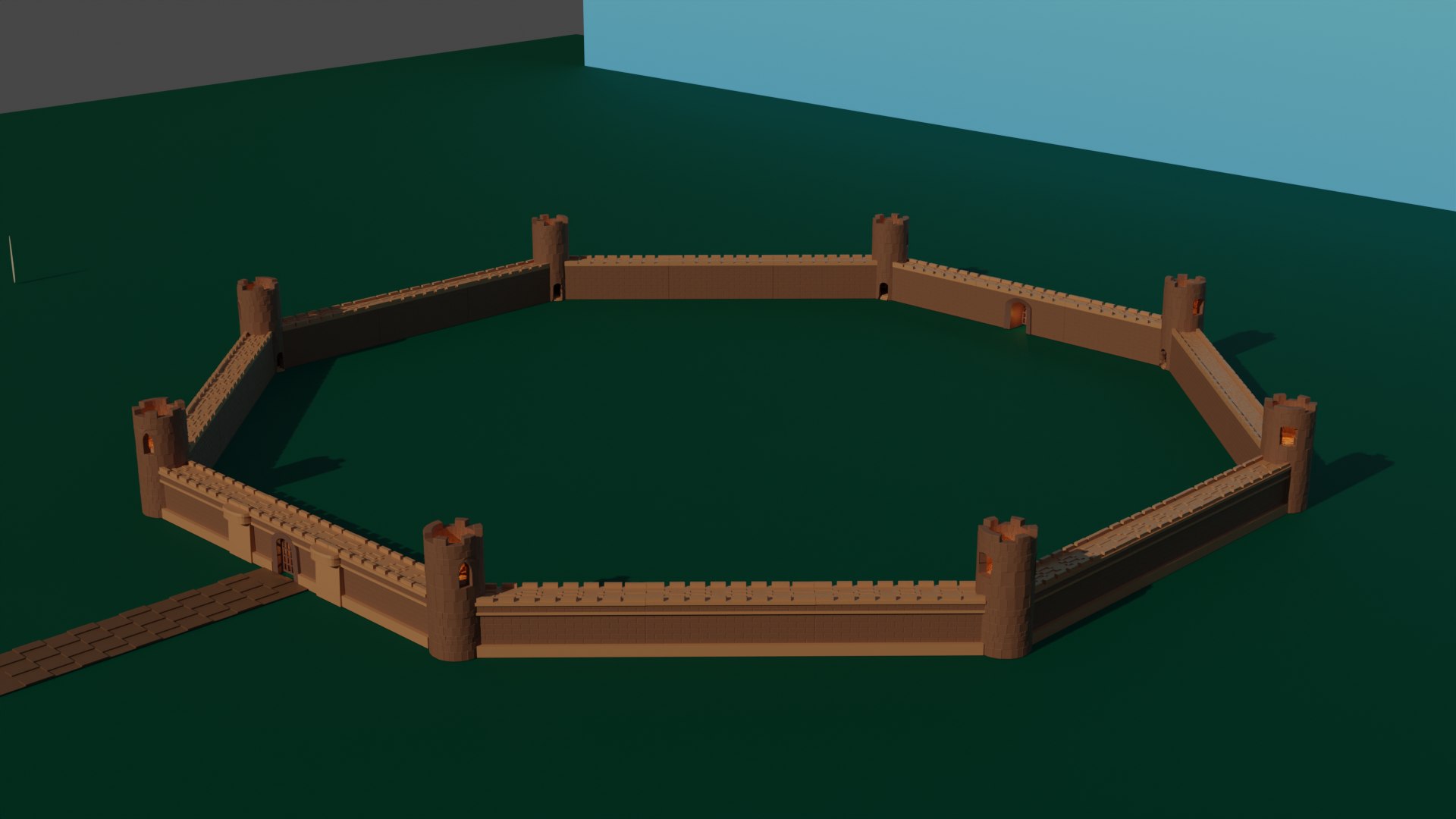 Free 3D Fantasy Castle Walls - TurboSquid 2225378