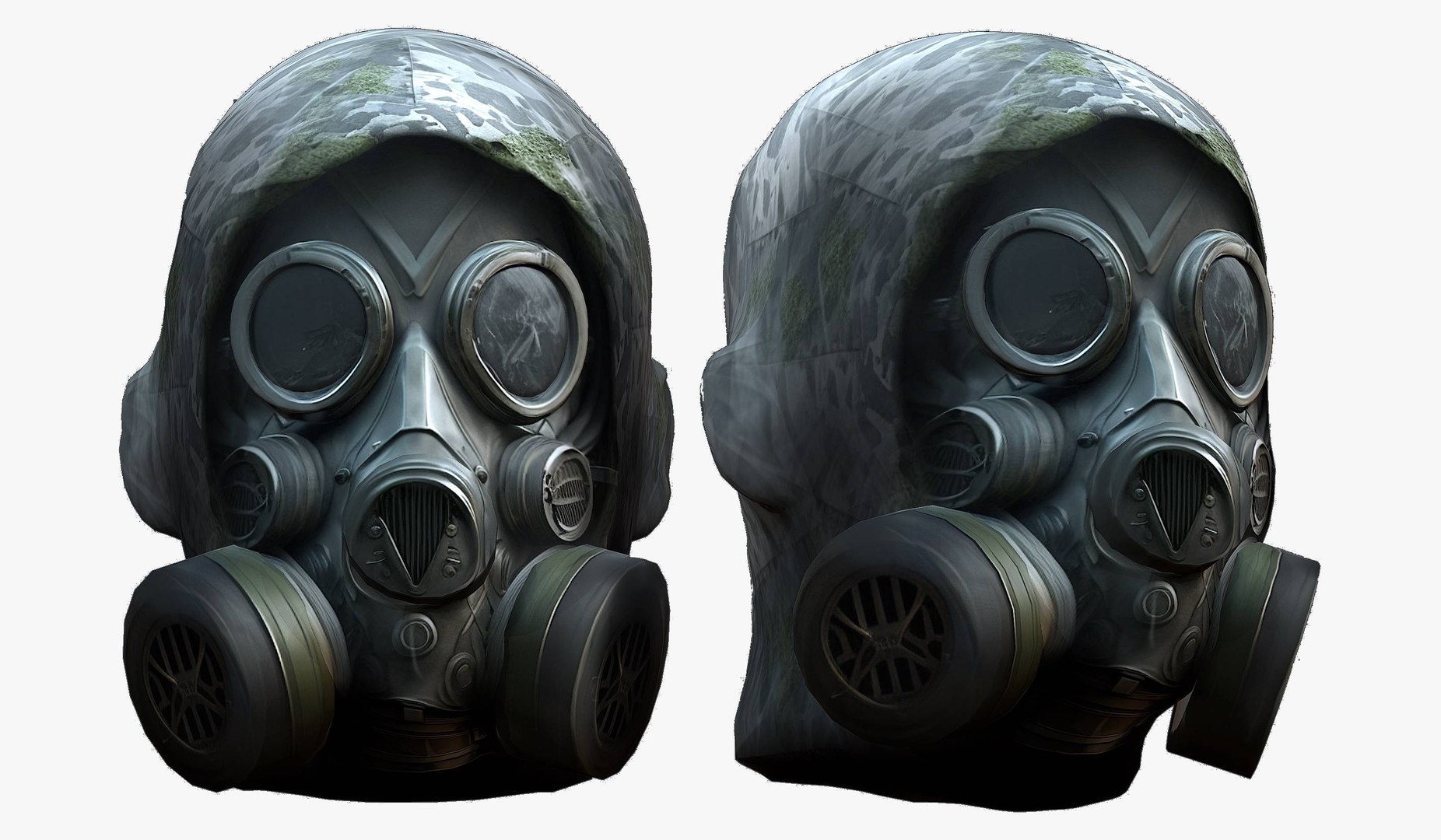 Gas Mask Helmet 3d Model Military Combat Fantasy Cyborg Space 3D ...