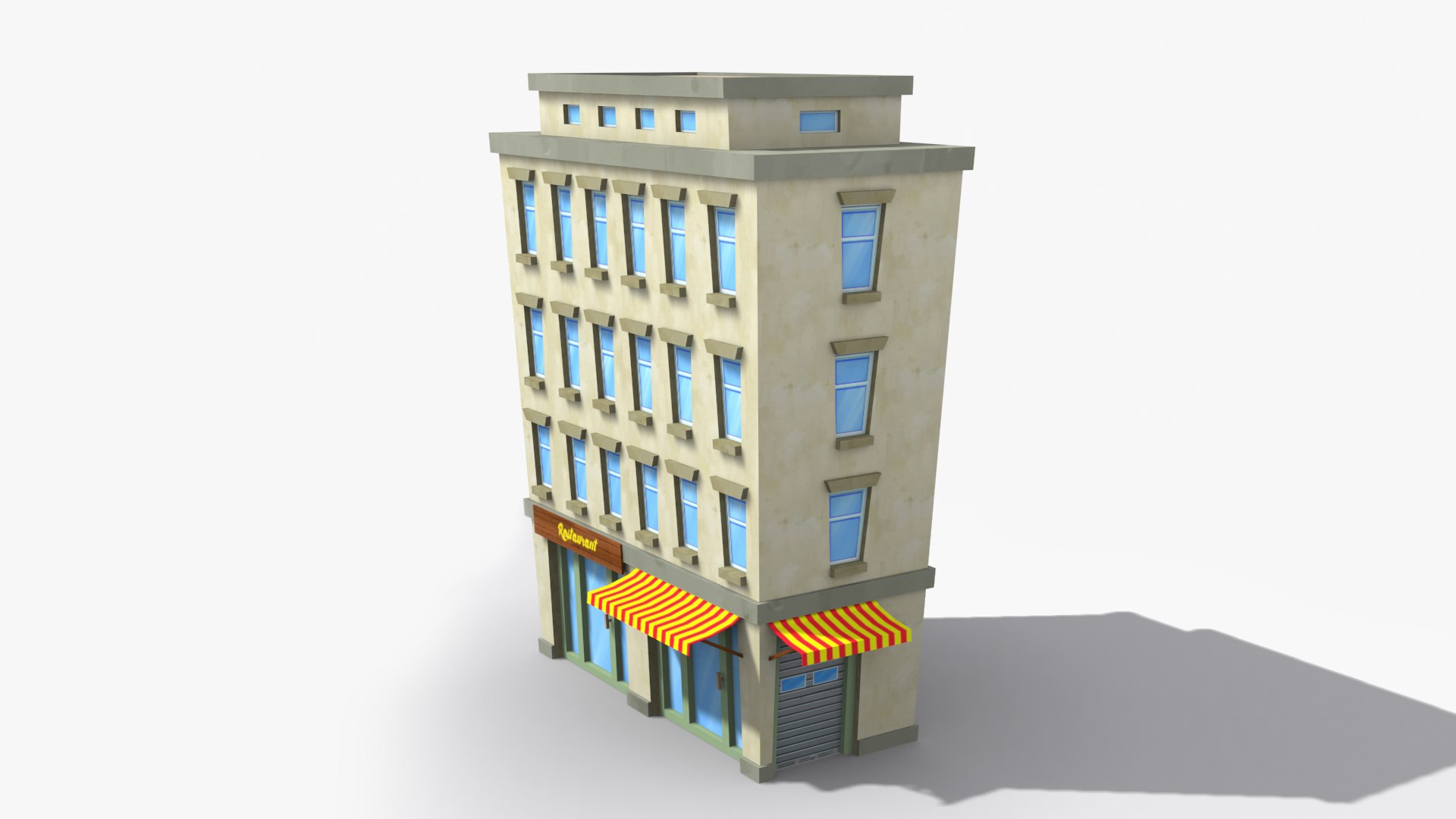3D Cartoon Building x9 model - TurboSquid 1832301