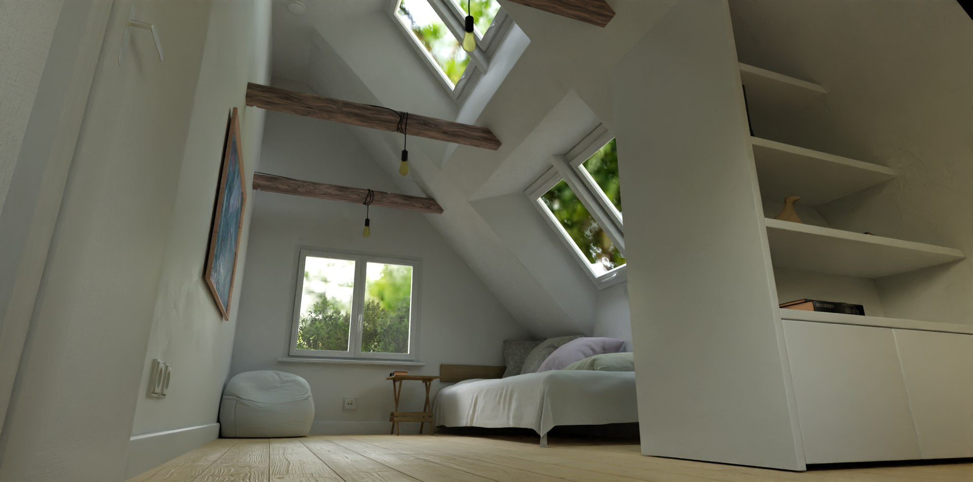 3D Attic Room - TurboSquid 1613996