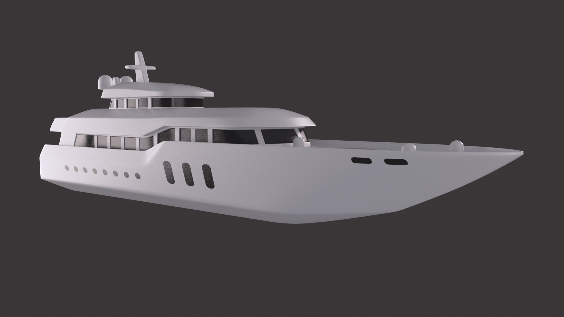 3D Cartoon Super Yacht Toy Model - TurboSquid 1901091