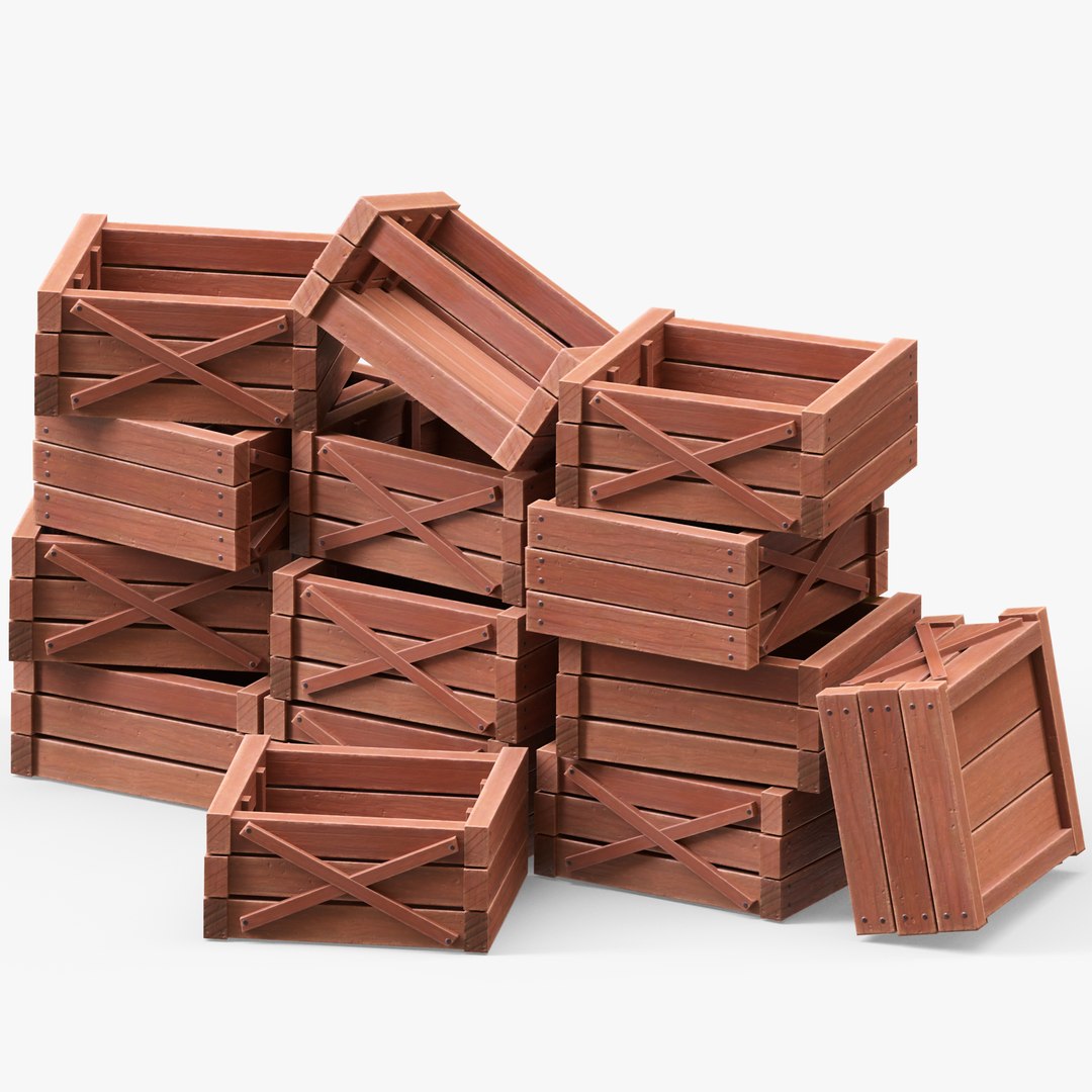 Wooden Boxes 3D Model - TurboSquid 2166888