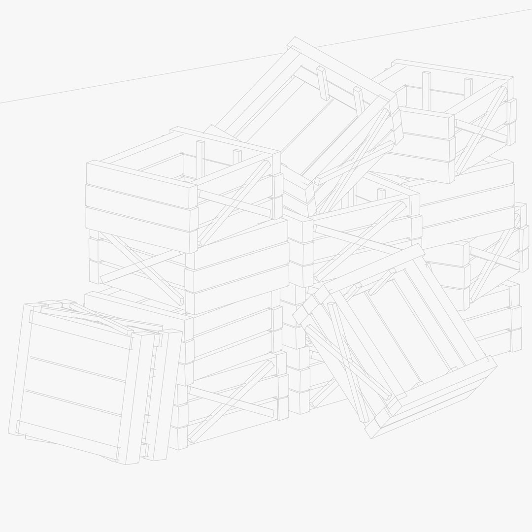 Wooden Boxes 3D Model - TurboSquid 2166888