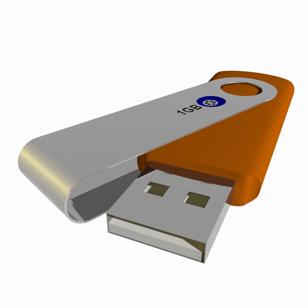 usb flash drive 3d model