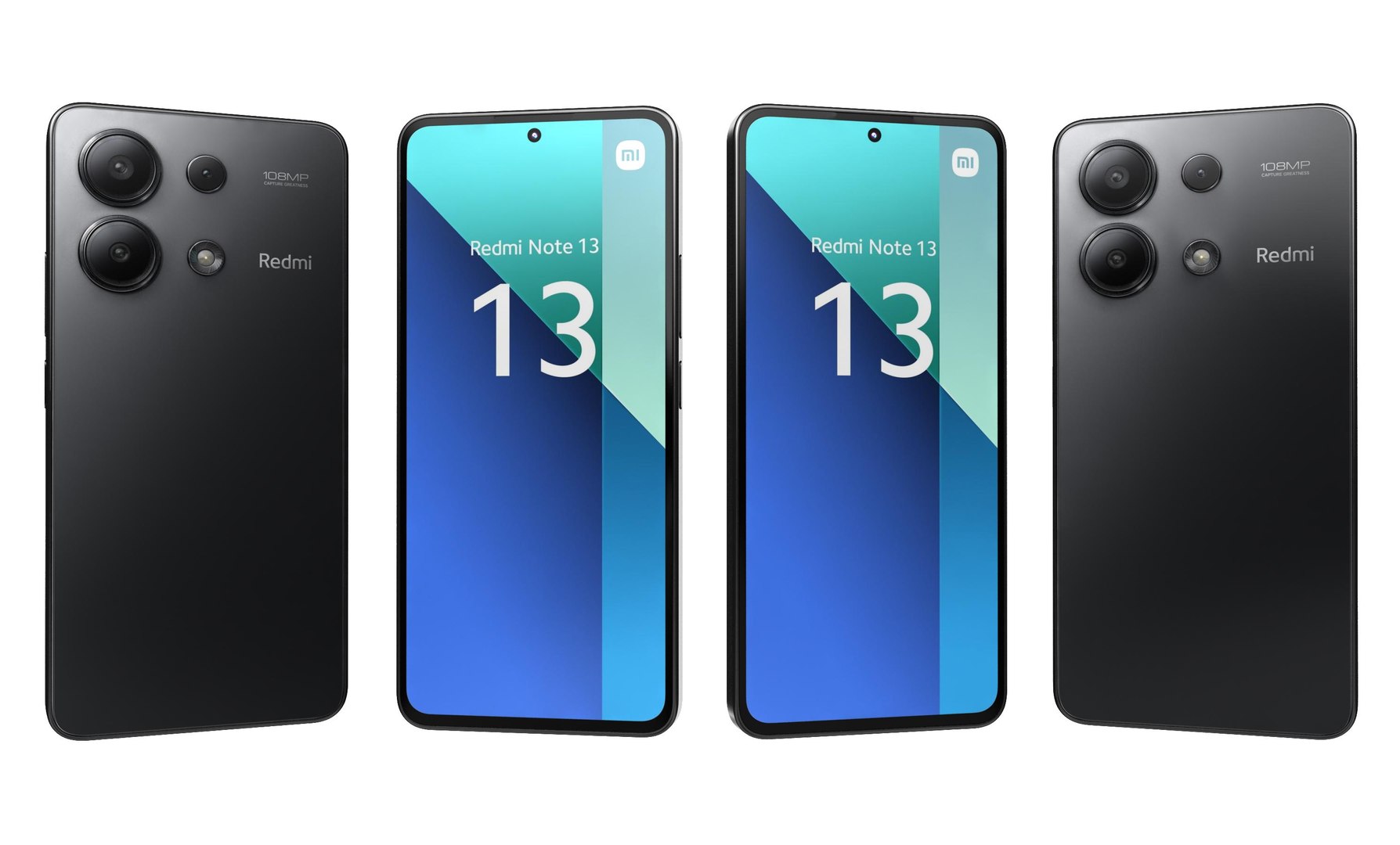 Xiaomi Redmi Note 13 4G All Colors 3D Model - TurboSquid 2180775