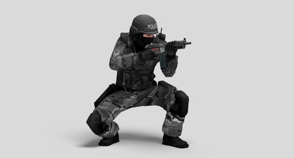 modelo 3d SWAT Grey Camo - TurboSquid 1296037