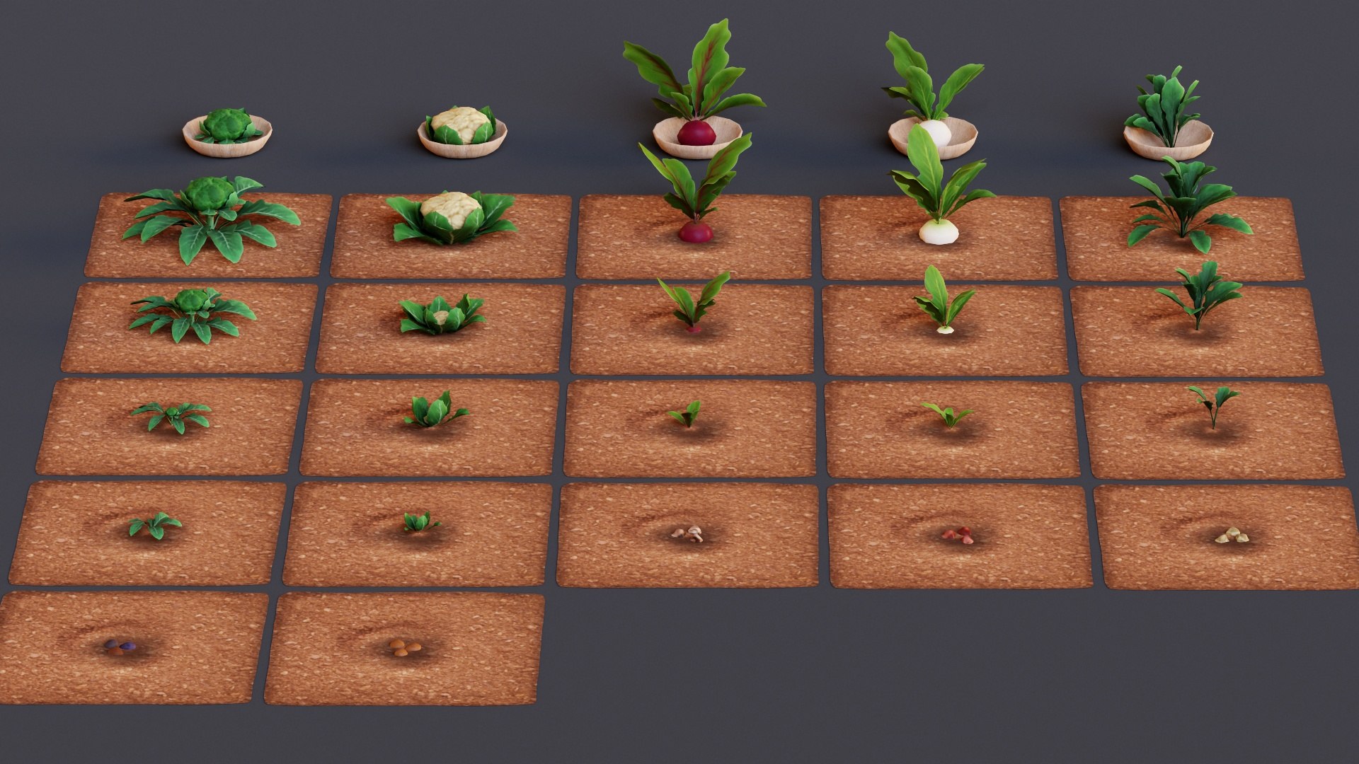 3D Model Vegetables Farm G92 - TurboSquid 1908763