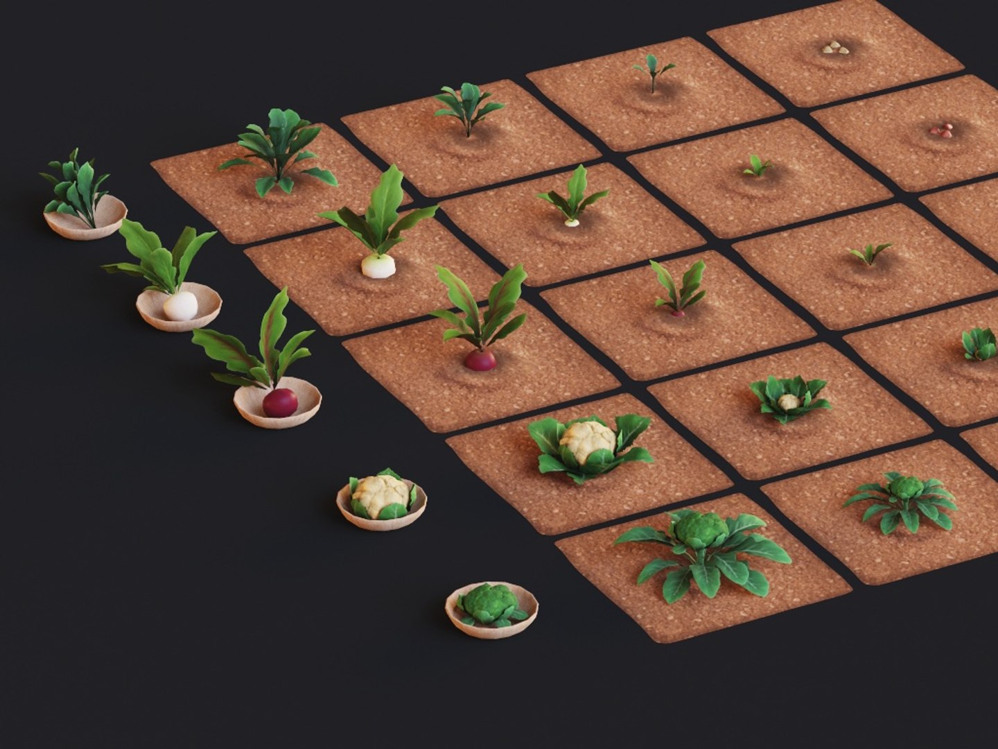 3D Model Vegetables Farm G92 - TurboSquid 1908763
