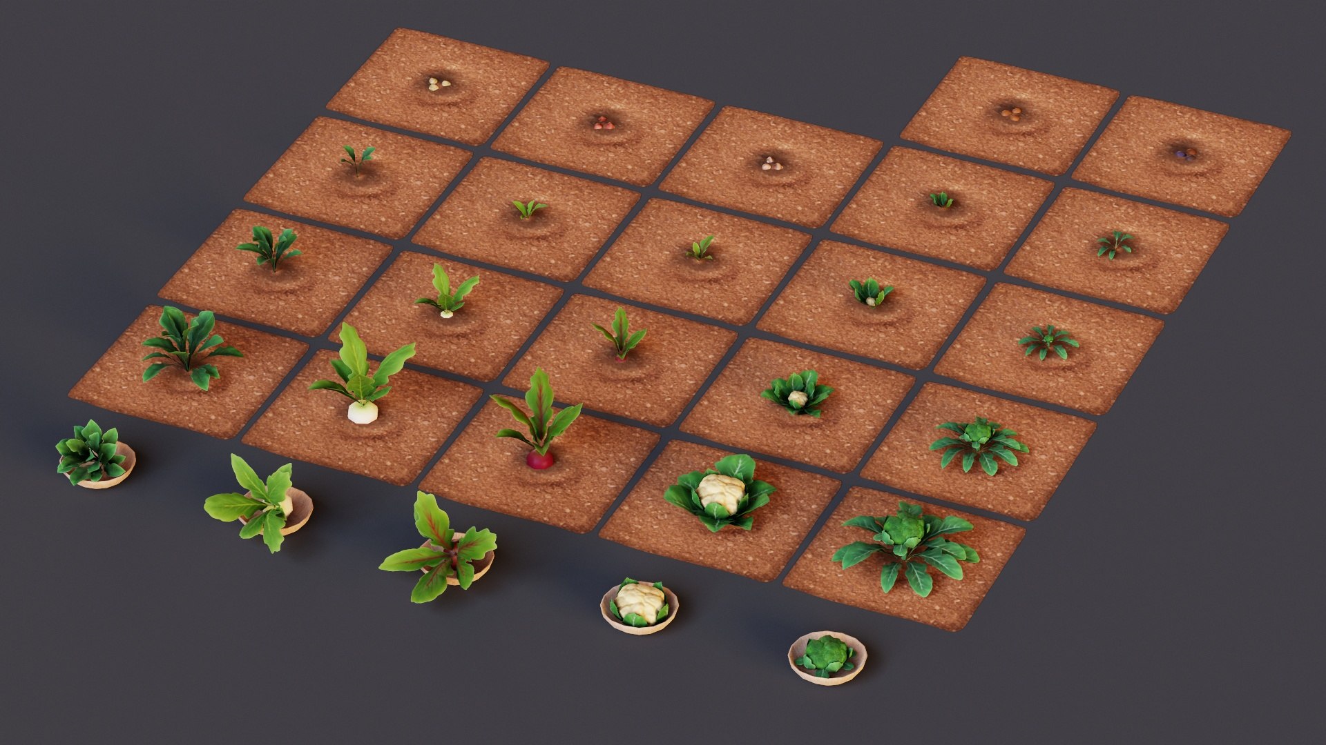 3D Model Vegetables Farm G92 - TurboSquid 1908763