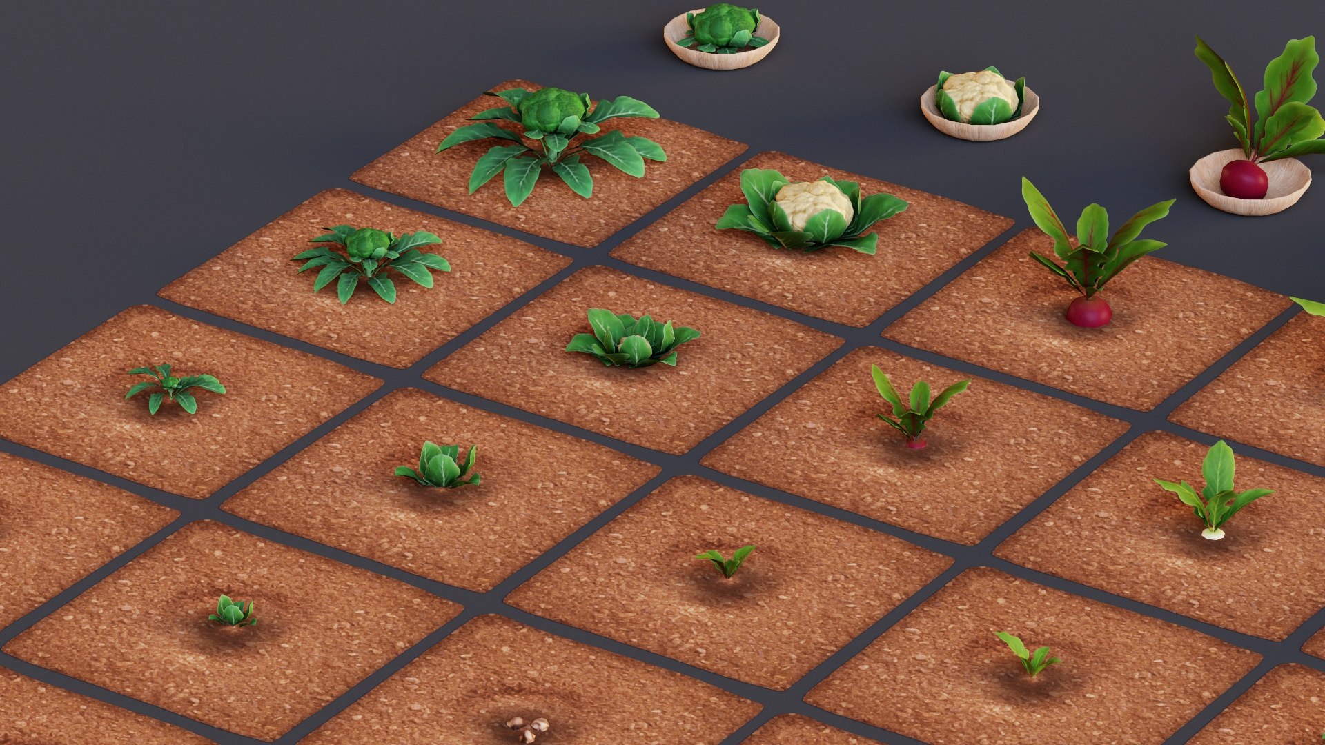 3D Model Vegetables Farm G92 - TurboSquid 1908763