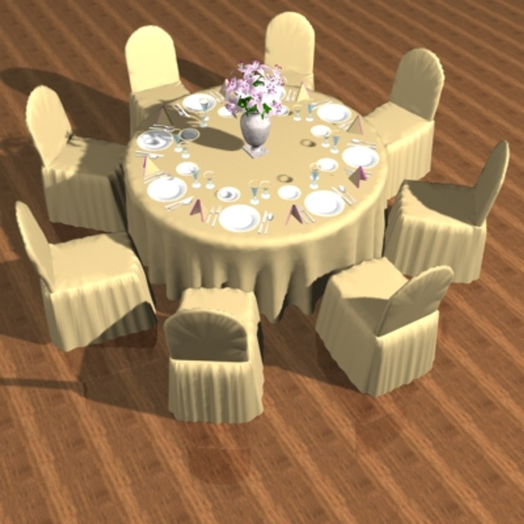 Set Table 3d Model
