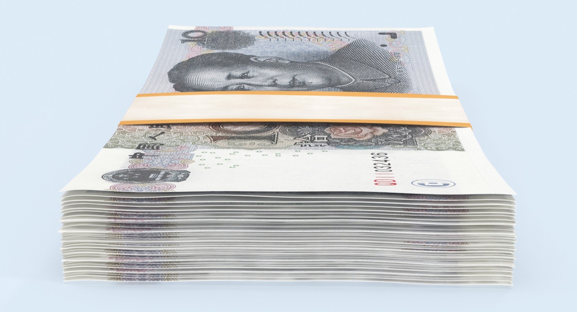 10-yuan-note---stack Model | 1144915 | TurboSquid