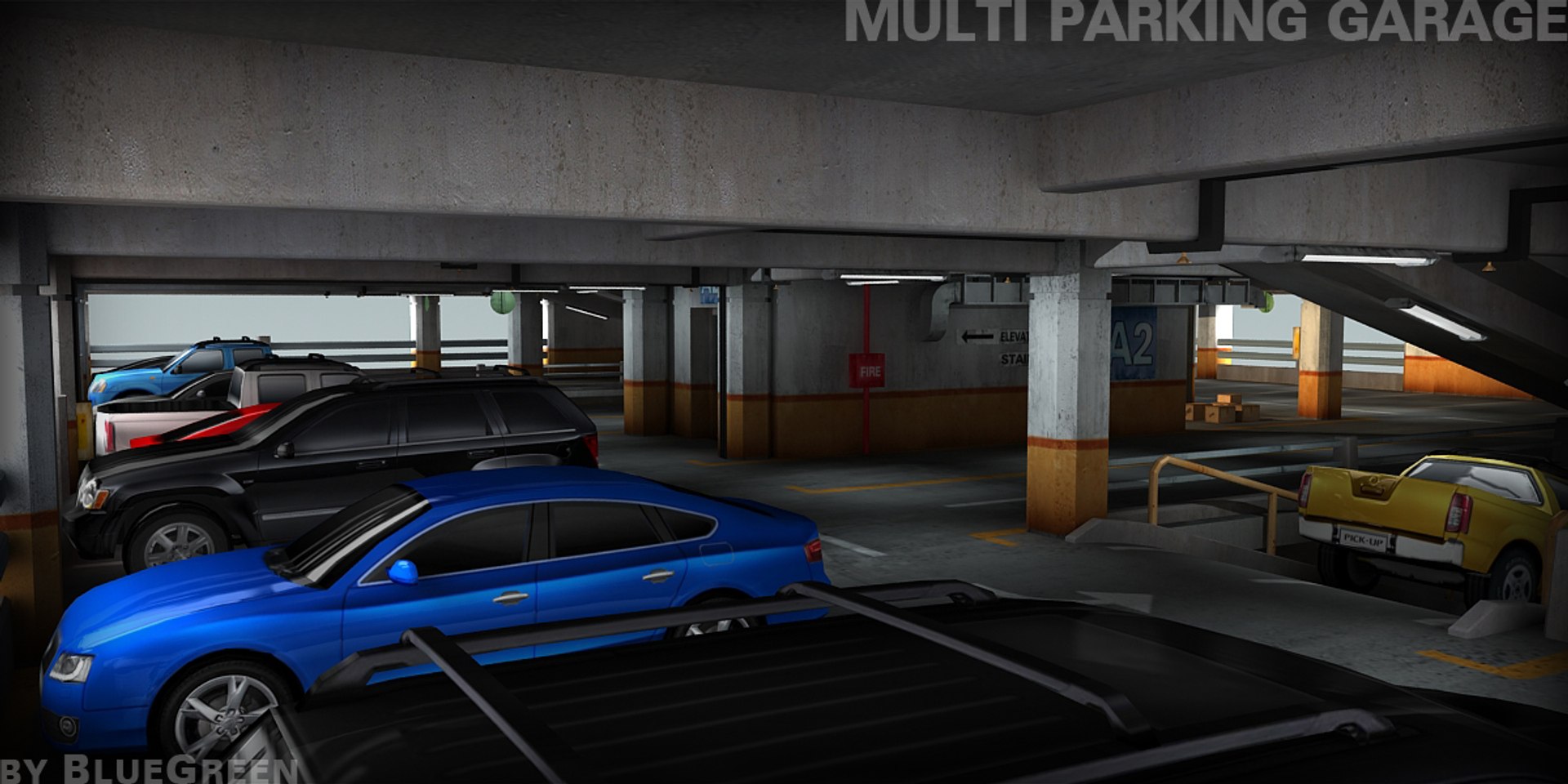 3d Model Multi Parking Garage