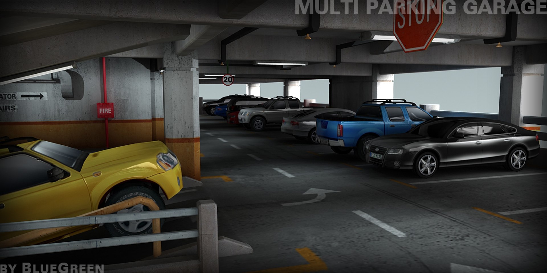 3d Model Multi Parking Garage