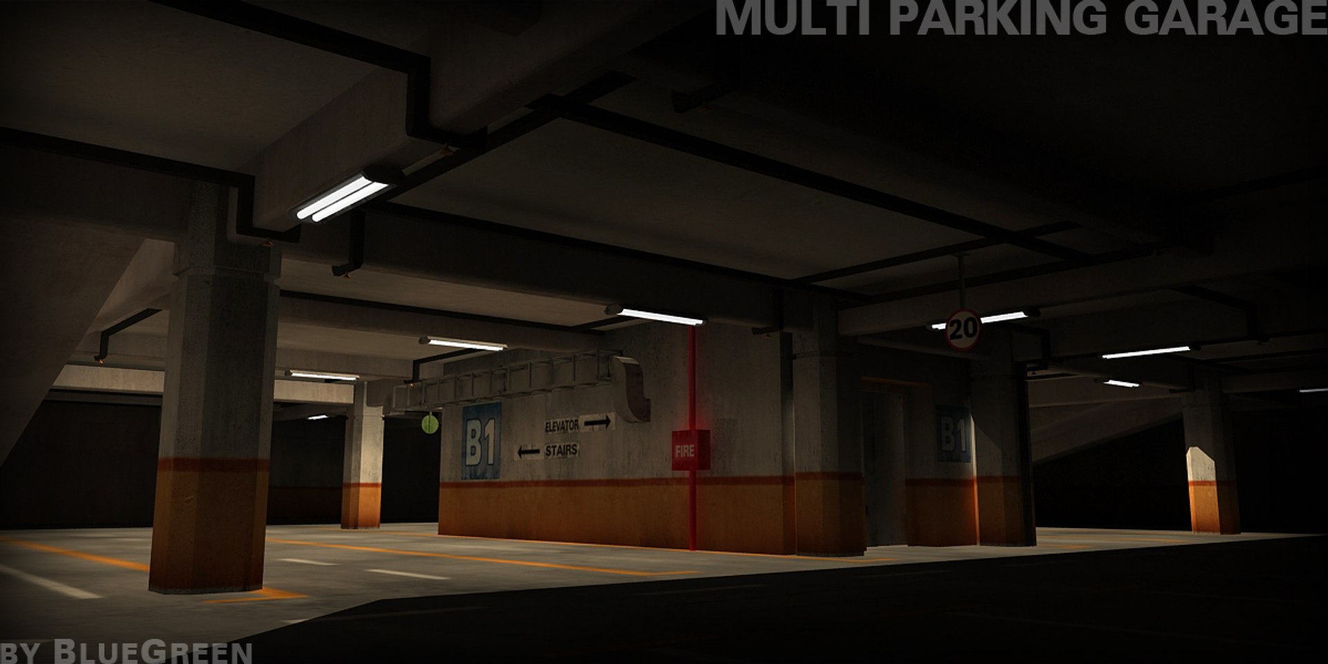 3d Model Multi Parking Garage