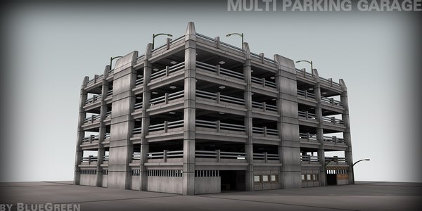 3d model multi parking garage
