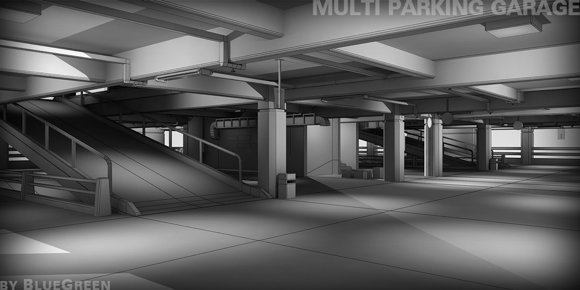 3d Model Multi Parking Garage