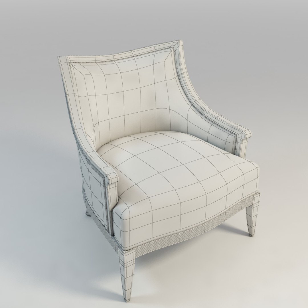 3d Model Wood Arm Chair