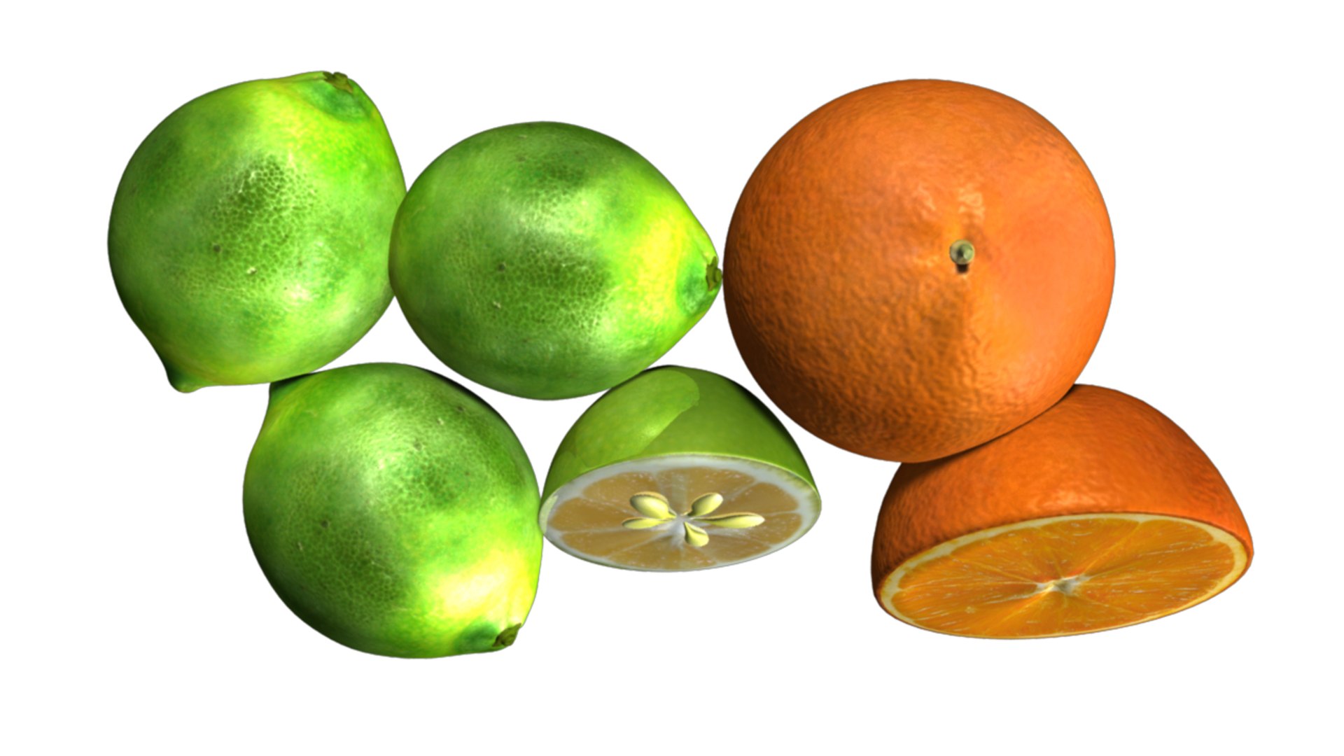 Citrus Fruits 3d Obj