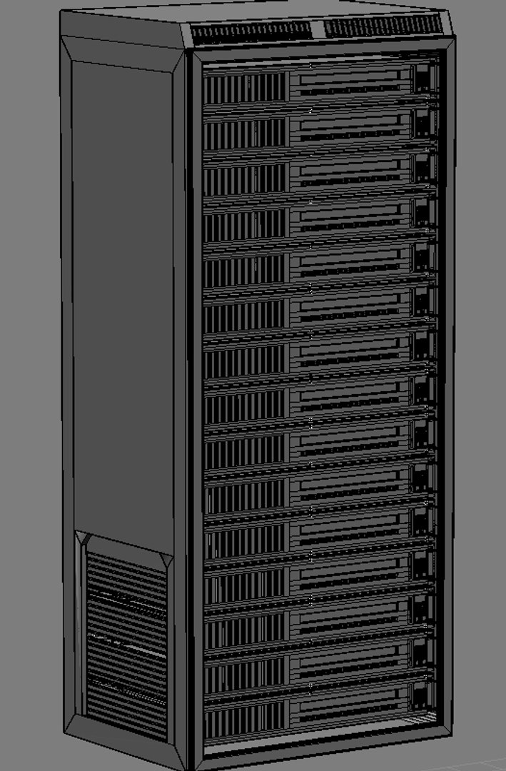 Data Server Rack 3d Model