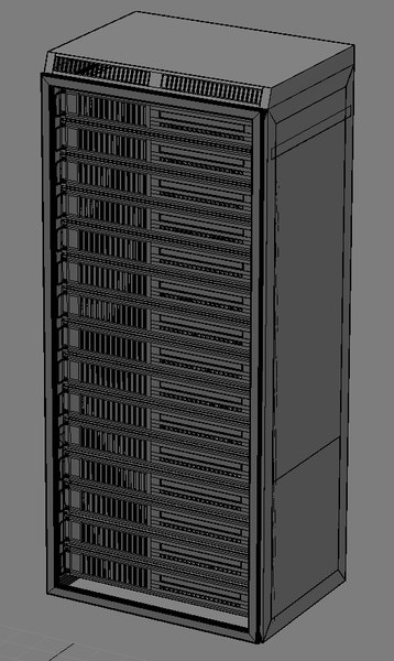 data server rack 3d model