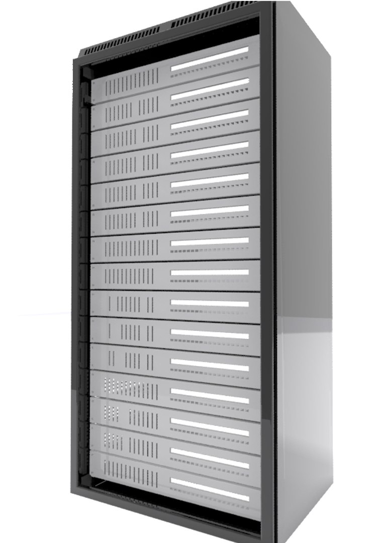 Data Server Rack 3d Model