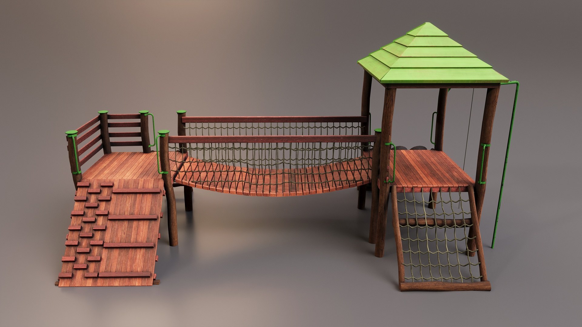 Kids Park Playground Set 3D Model - TurboSquid 2079777
