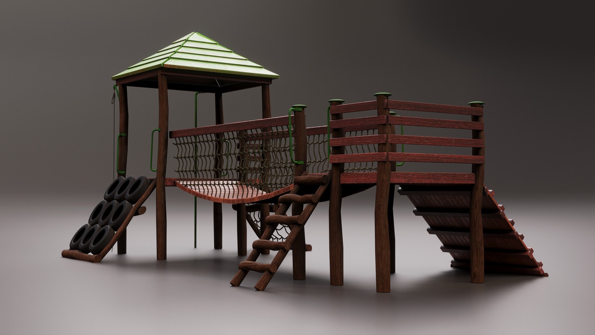 Kids Park Playground Set 3D Model - TurboSquid 2079777