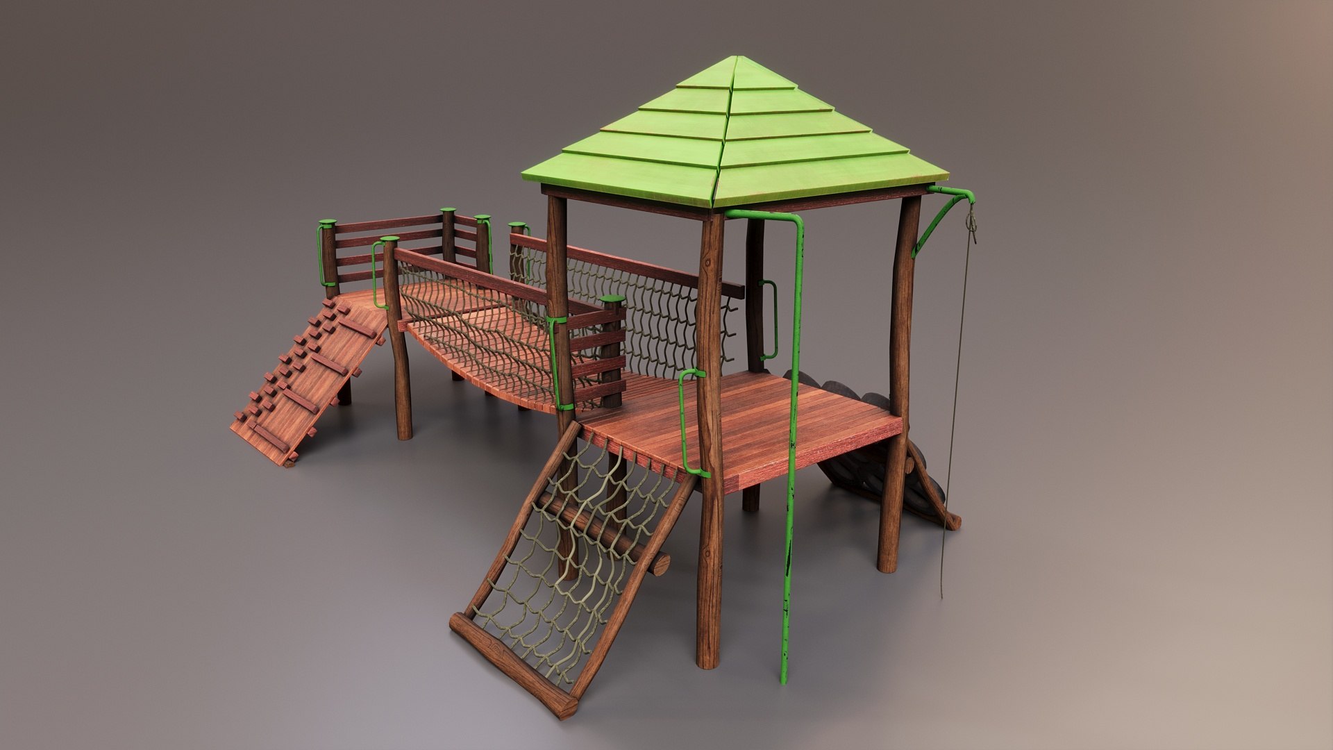 Kids Park Playground Set 3D Model - TurboSquid 2079777