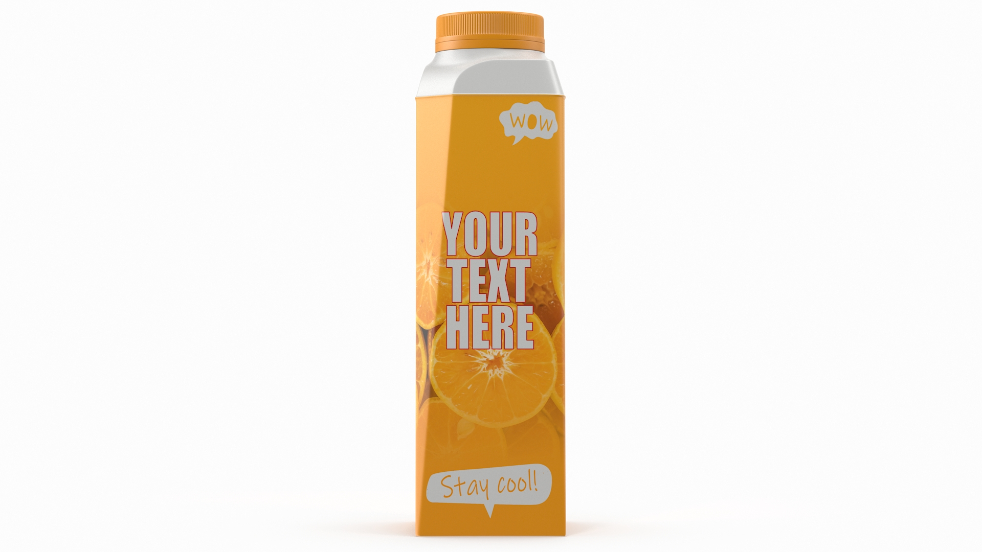 Multilayered Carton Bottle Mockup Orange 3D Model - TurboSquid 1925809