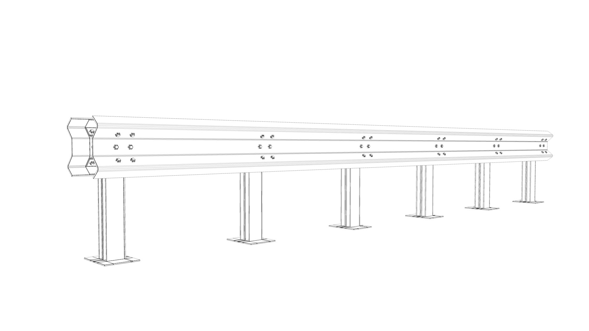 Road Barriers Collection 3D model - TurboSquid 1832115