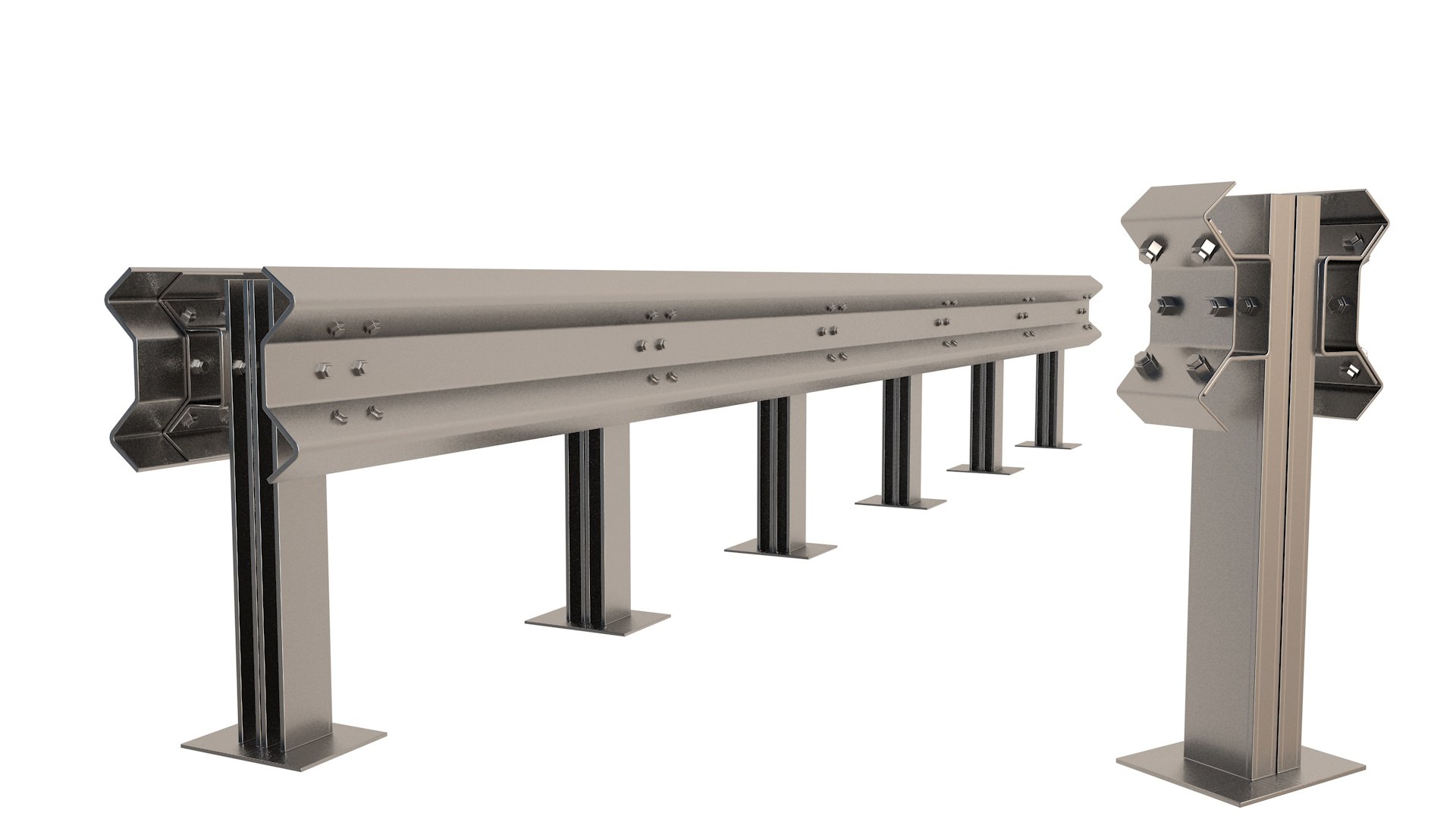 Road Barriers Collection 3D model - TurboSquid 1832115