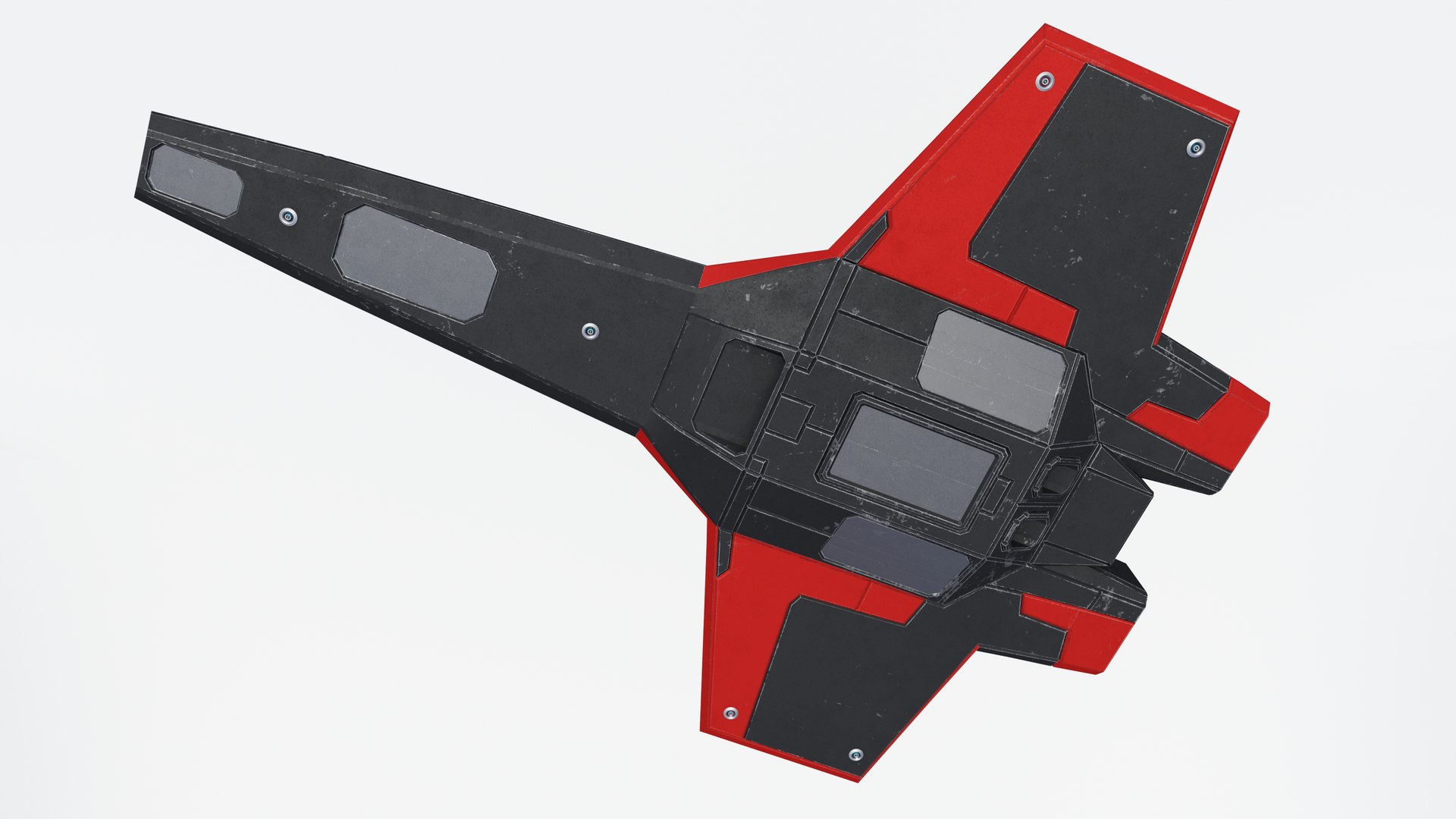 3D Sci-Fi Space Fighter Jet Red With Interior Cockpit - TurboSquid 2156484