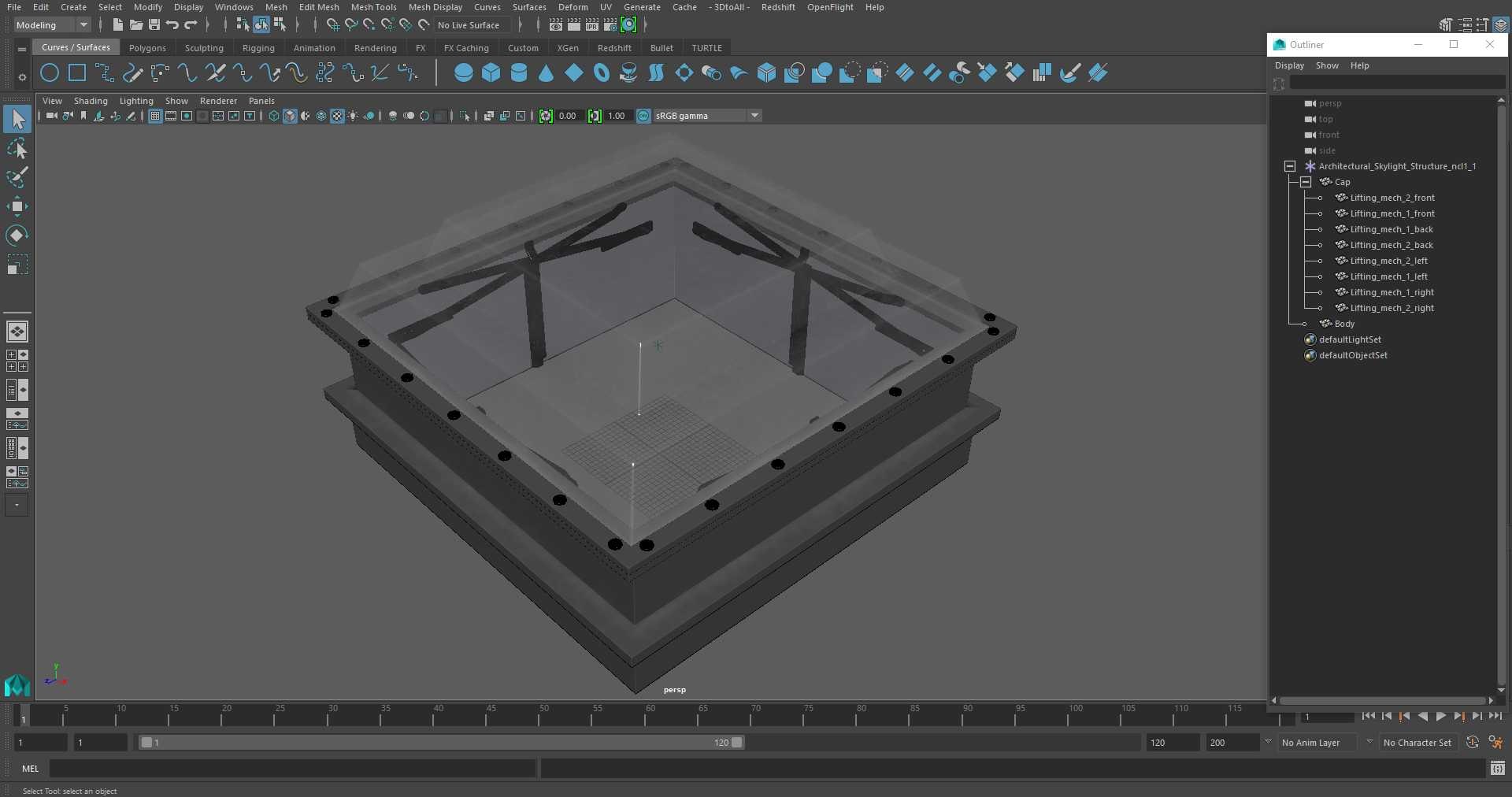 Architectural Skylight Structure 3D Model - TurboSquid 2193303