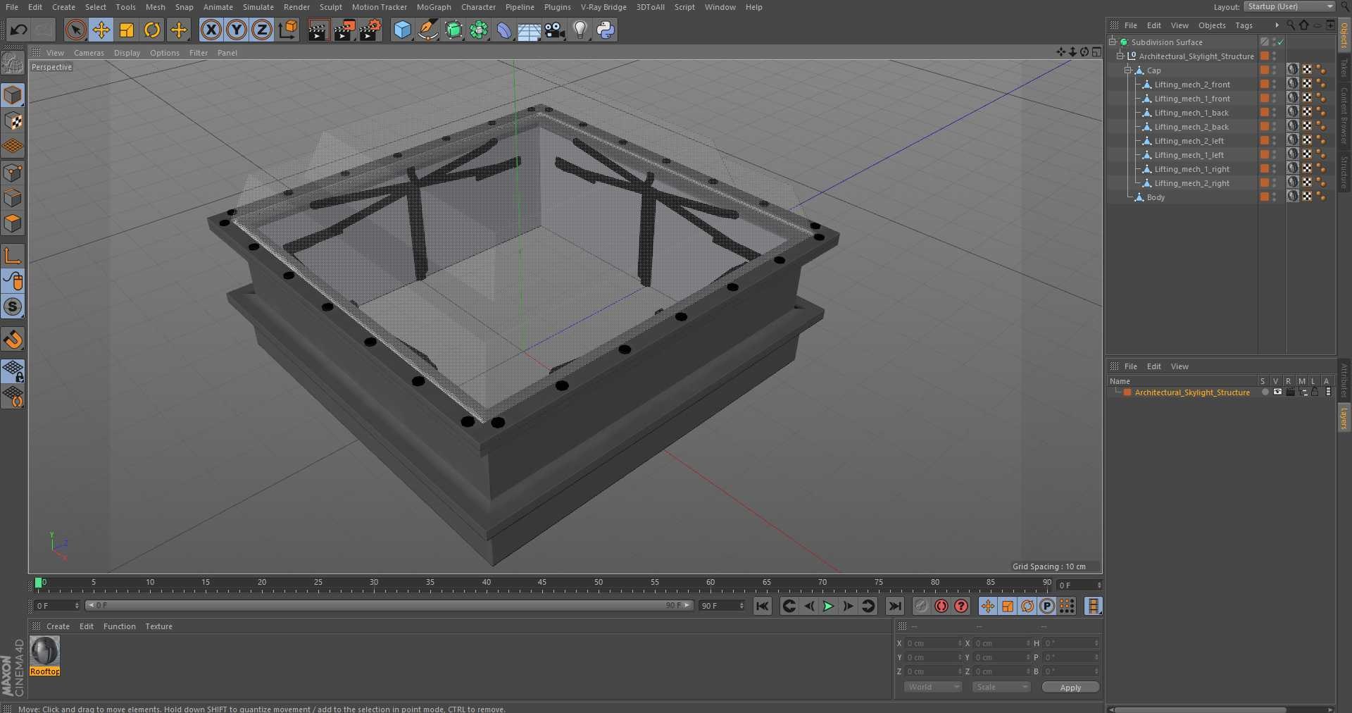 Architectural Skylight Structure 3D Model - TurboSquid 2193303